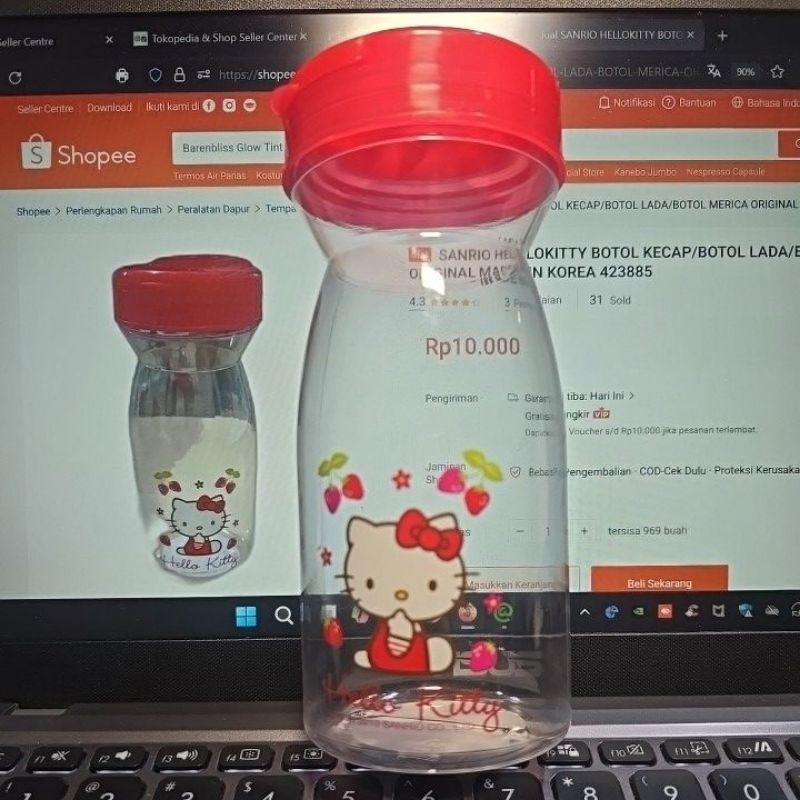 Jual HELLO KITTY BOTOL LADA SANRIO MADE IN KOREA | Shopee Indonesia