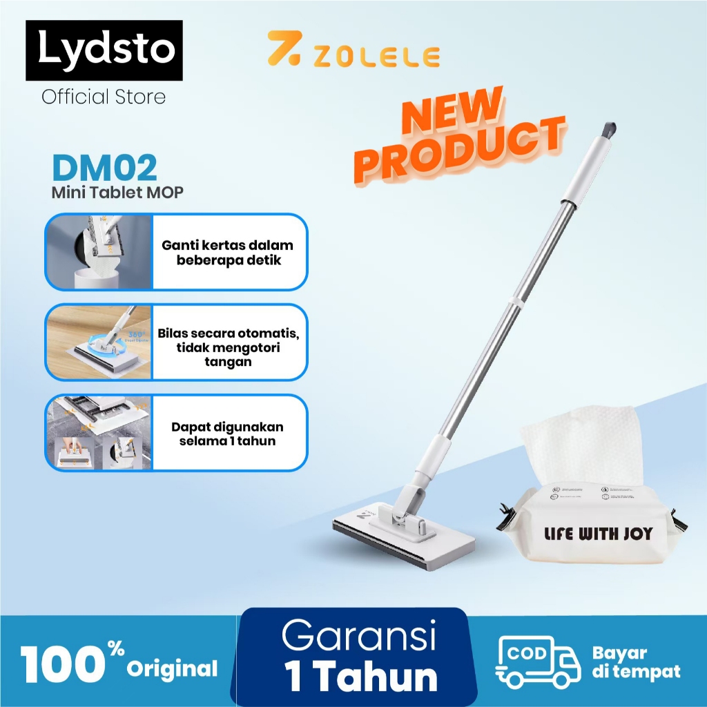 Jual Zolele Dm02 Penyapu Mop Tisu Pakai Buang Wiper Wet Dry Tissue ...