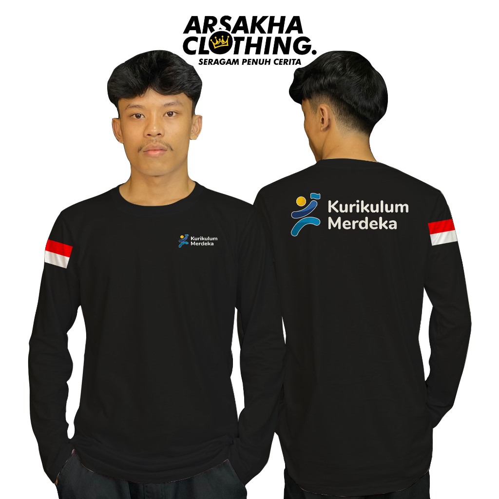 Jual Kaos Lengan Panjang Kurikulum merdeka Terbaru v2 Baju Kaos Distro ...