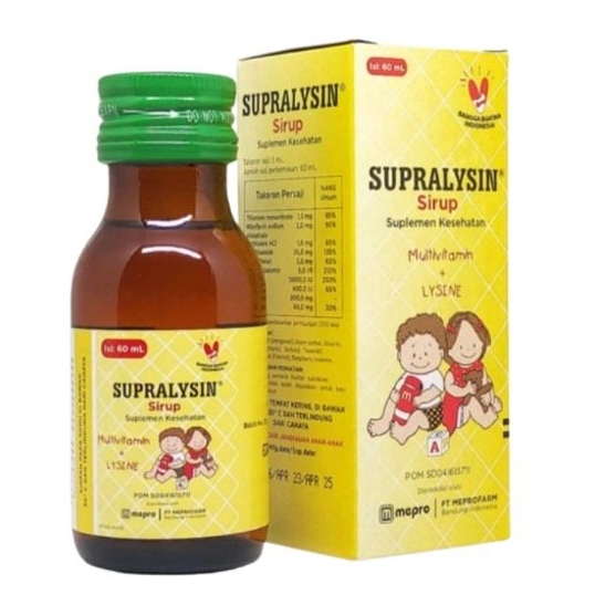 Jual SUPRALYSIN SIRUP 60 ML - MULTIVITAMIN UNTUK MENINGKATKAN NAFSU ...