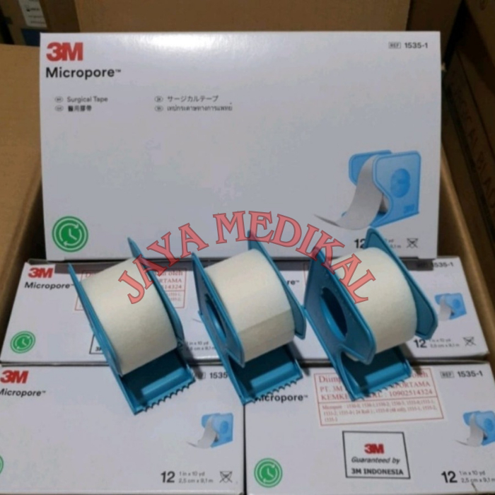 Jual Micropore 3M 1 inch Micropore 1 inch 3M Plester Tahan Air | Shopee ...