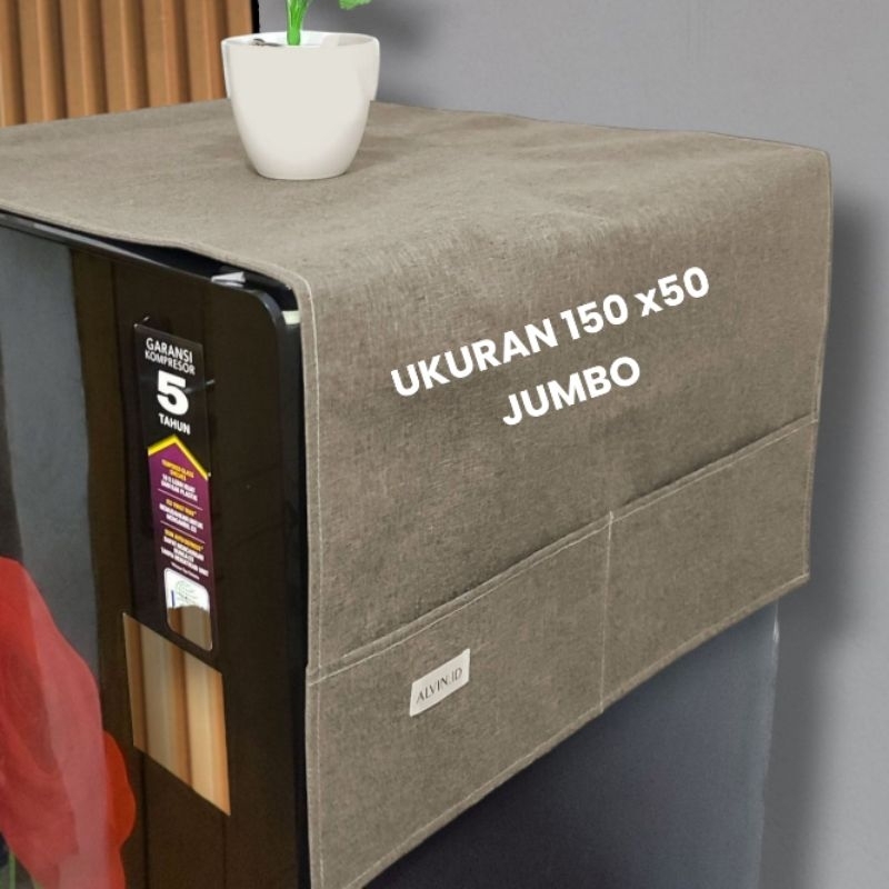 Jual TAPLAK KULKAS DENIM 2 PINTU JUMBO/ UK 150 x 50 / cover kulkas ...