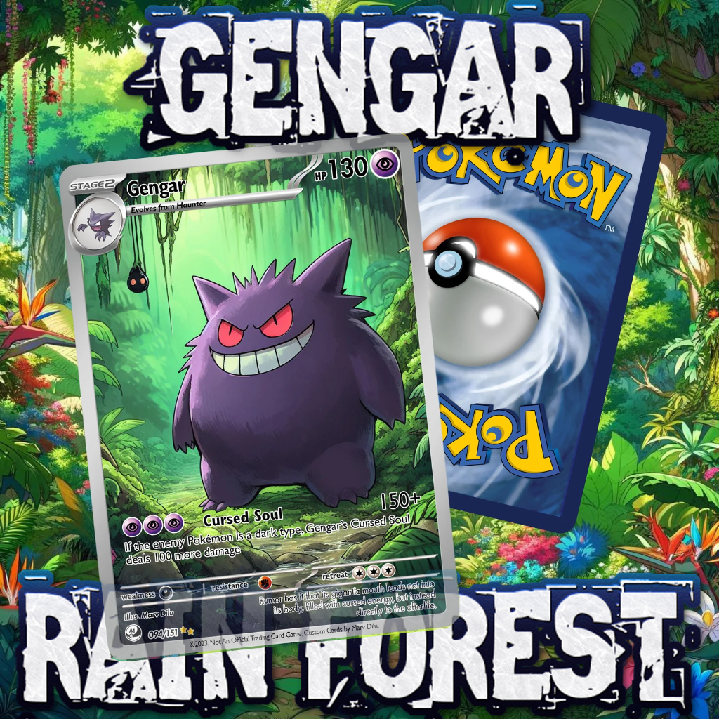 Jual KARTU POKEMON TCG HOLOGRAM ENGLISH VERSION FULL ART - GENGAR RAIN ...