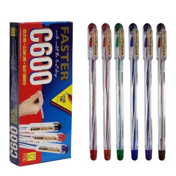 Jual Pulpen Faster C600 / Pen Faster 0.7mm (12 pcs) | Shopee Indonesia