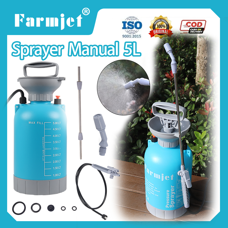 Jual Farmjet Pressure Sprayer 5L Alat Semprot Tanaman Sprayer Manual 5 ...