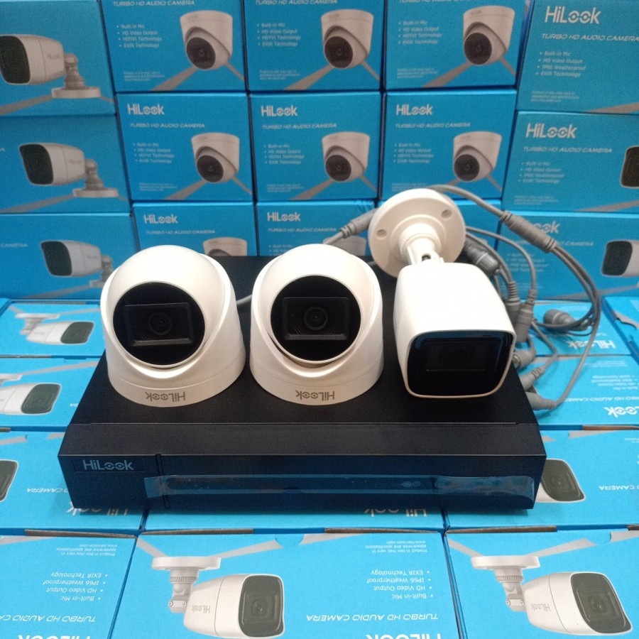 Jual PAKET LENGKAP CCTV HILOOK 4 CHANNEL 3 KAMERA - Audio/Sound | Shopee Indonesia