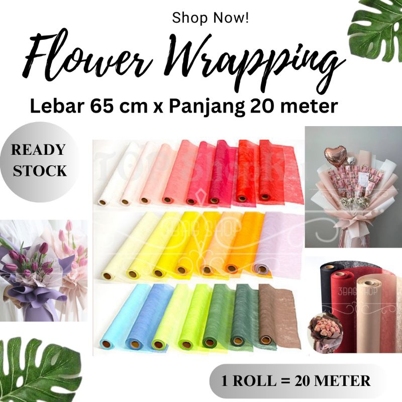 Jual Flower Wrapping Basic Spunbond Premium/ Kertas Tissue Polos ...