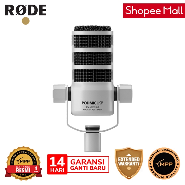Jual Microphone Rode PodMic USB White | Shopee Indonesia