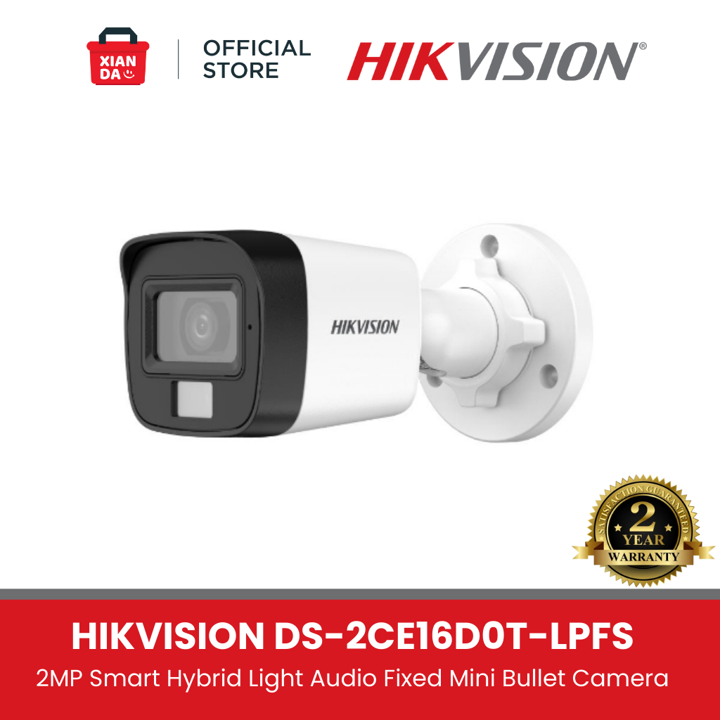 Jual DS-2CE16D0T-LPFS - HIKVISION CAMERA ANALOG CCTV WHITE 2MP DUAL LIGHT AUDIO ORIGINAL BULLET ...