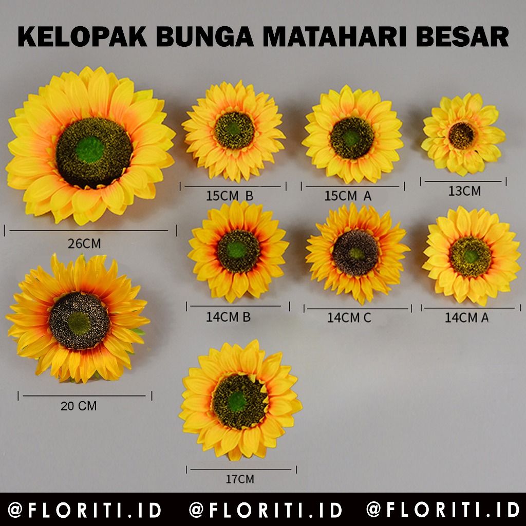 Jual (Matahari Besar) Kepala Bunga Matahari Besar Sunflower Artificial ...