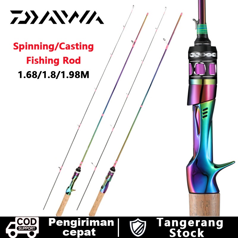 Jual DAIWA Joran Pancing Spinning Fishing Rod 1.68/1.8/1.98M Casting Carbon Fiber UL Fishing Rod ...