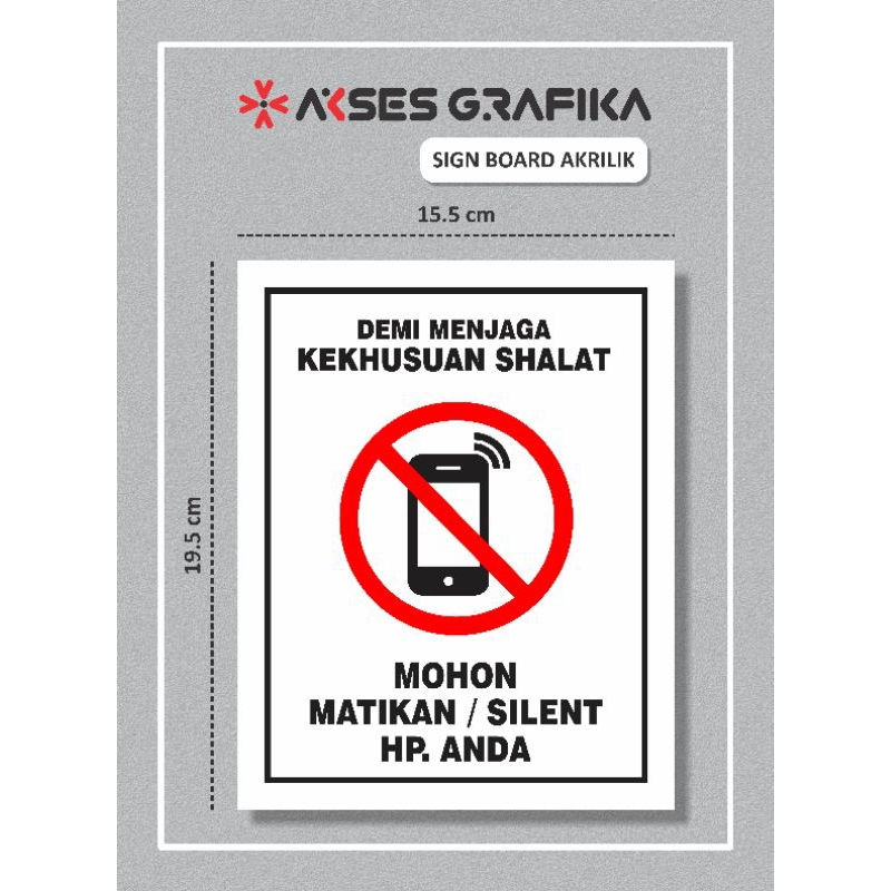 Jual Sign Board/Signage Silent dan Matikan HP. Anda | Shopee Indonesia