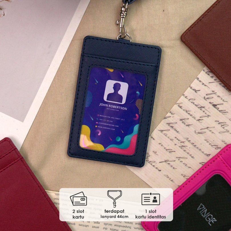 Jual VINGE SAGA ID Card Holder Lanyard Nametag Holder Kartu ID Kantor ...