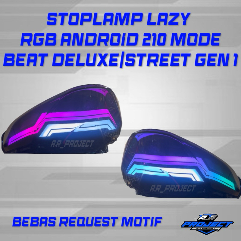 Jual Lampu Stoplamp Lazy RGB Android Beat Deluxe/Street Gen 1 Mika ...