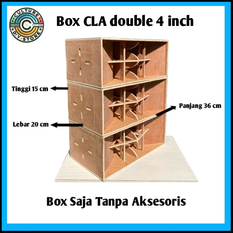 Jual Box Sub CLA Double 4 Inch Speaker Tebal 6mm Bagus Murah | Shopee ...