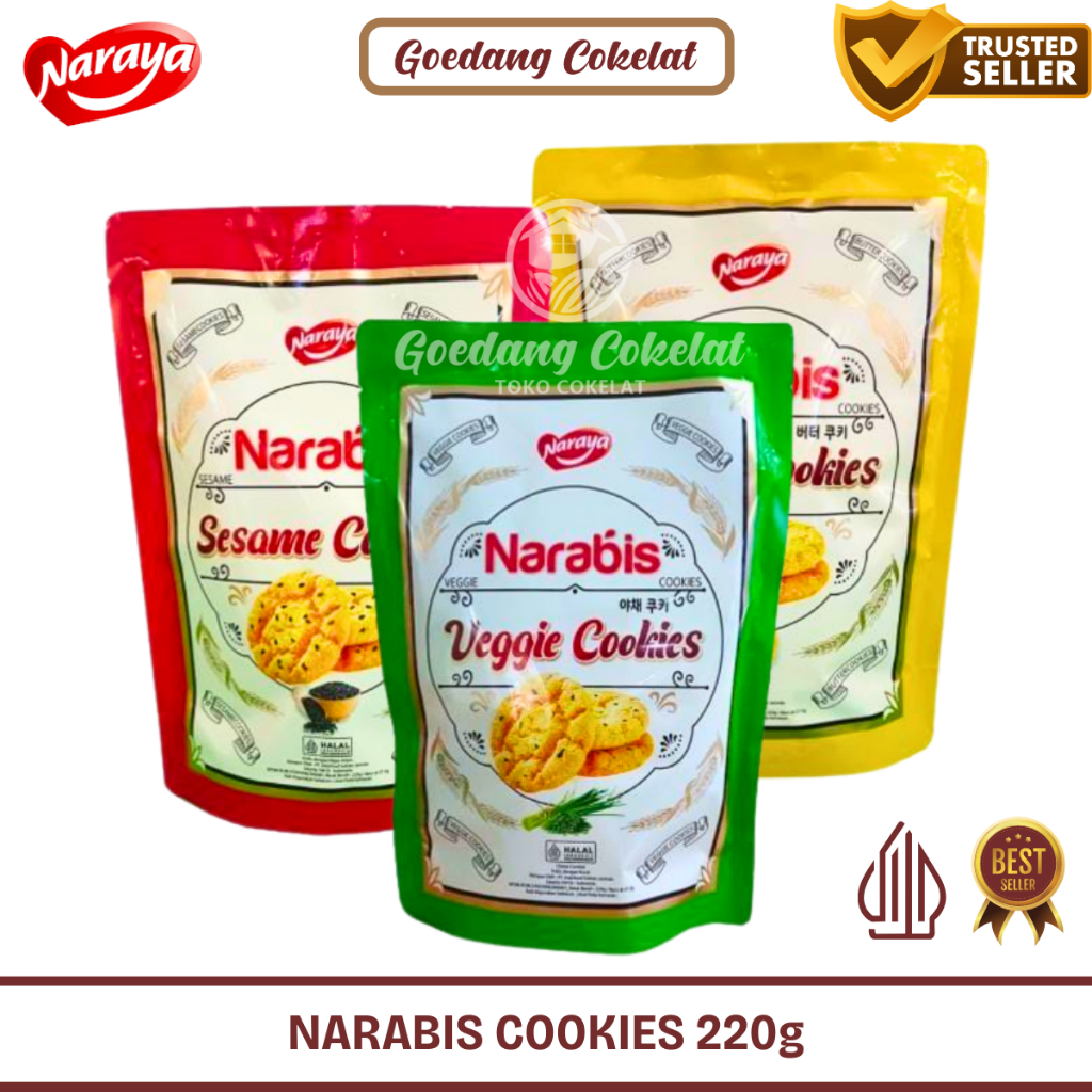 Jual Naraya Narabis Cookies Kukis Kue Kering Rasa Butter Sesame Veggie ...