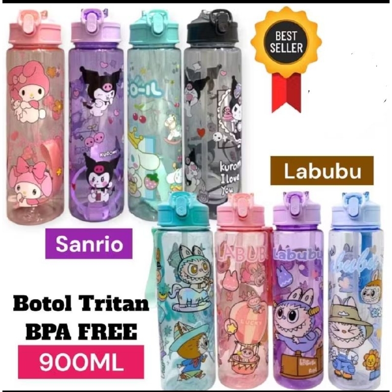 Jual BOTOL MINUM LABUBU KAPASITAS 900 ML - BOTTLE WATER LABUBU - BOTOL MINUM ANAK | Shopee Indonesia