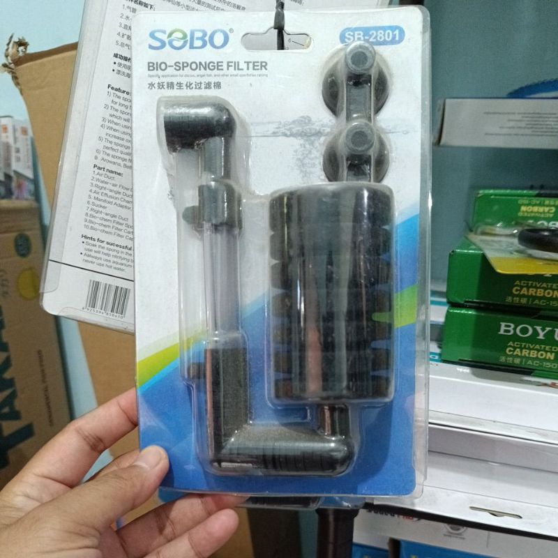 Jual Sponge Filter Biosponge SOBO 2801 Hanging Filter Aquarium SOBO ...