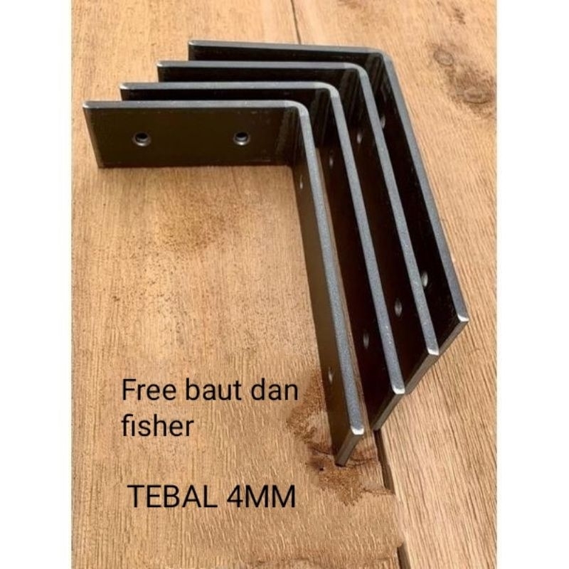 Jual Besi siku L rak dinding plat tebal 4mm | Shopee Indonesia
