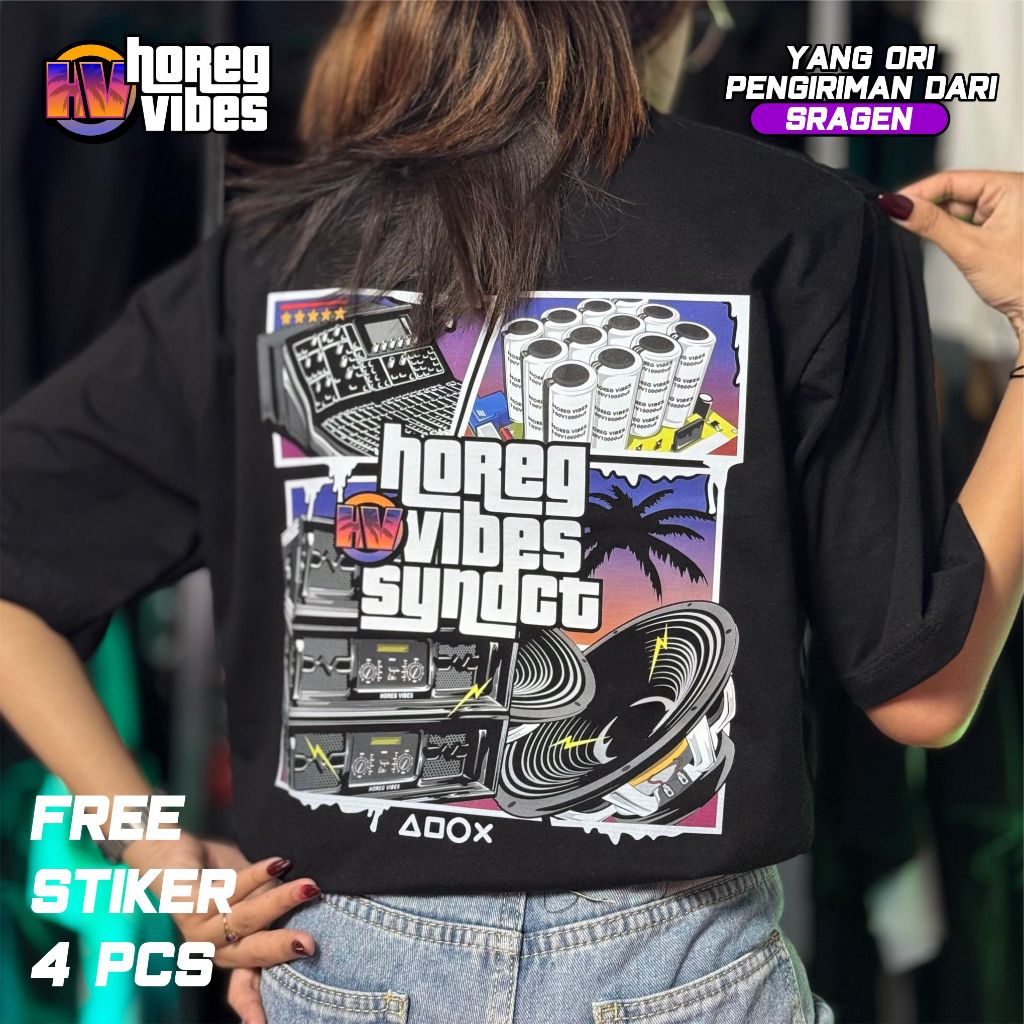 Jual kaos sound system horeg vibes motif GTA bahan cotton combed 24s ...