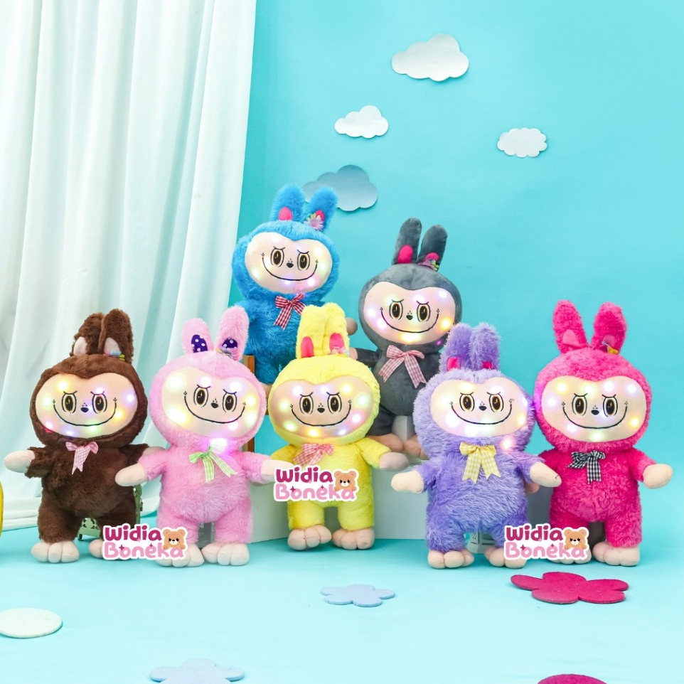 Jual BONEKA MONSTER LABUBU 55cm LED , boneka labubu murah besar lampu ...