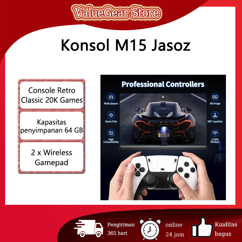 Jual stik game M15 Jasoz Game Console Retro Classic 20K Games 64gb with ...