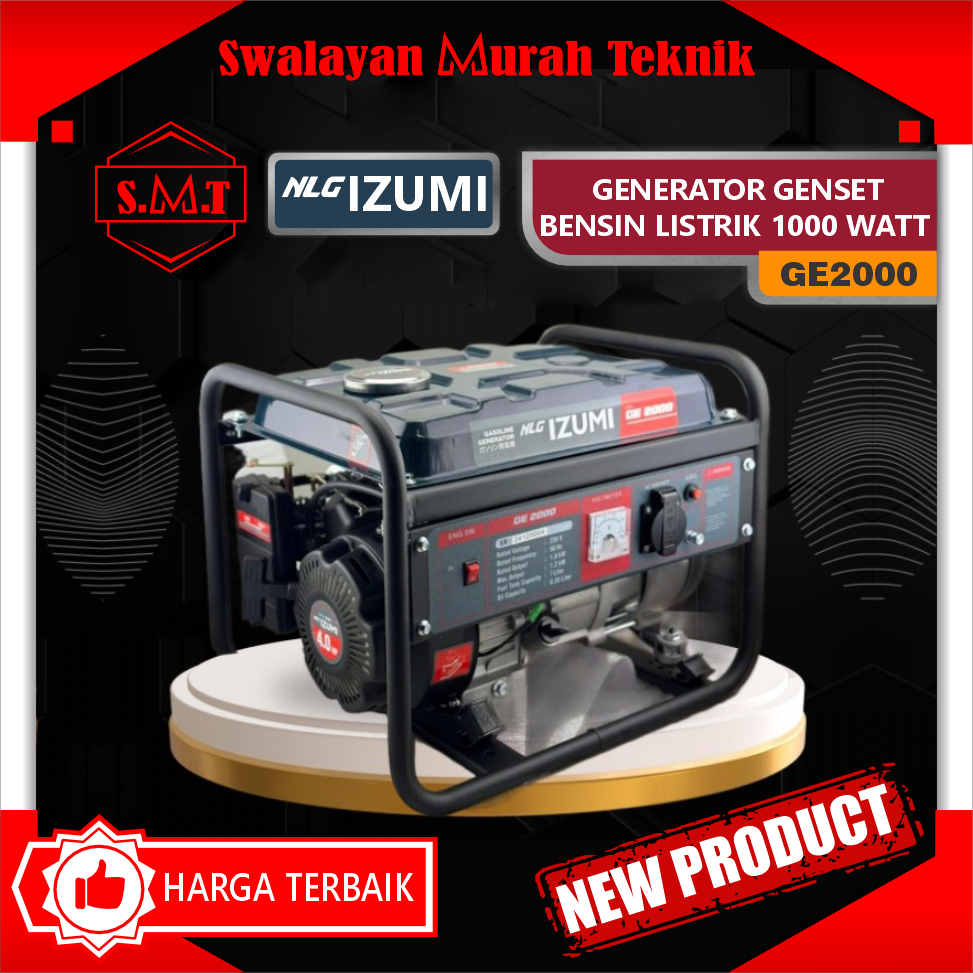 Jual Genset Bensin NLG IZUMI GE2000 Gasoline Generator Listrik 1000 Watt | Shopee Indonesia
