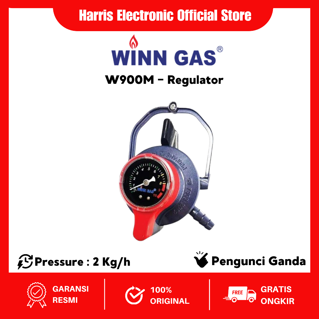 Jual (COD) WINN GAS W900M / W-900M REGULATOR TRIPLEX LOCK - GARANSI ...