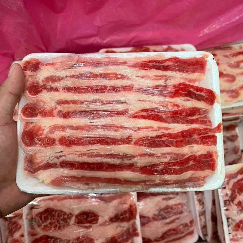 Jual Beef Slice Lemak 500 gram/Beef Slice Not Fat/Beef Slice Teriyaki ...