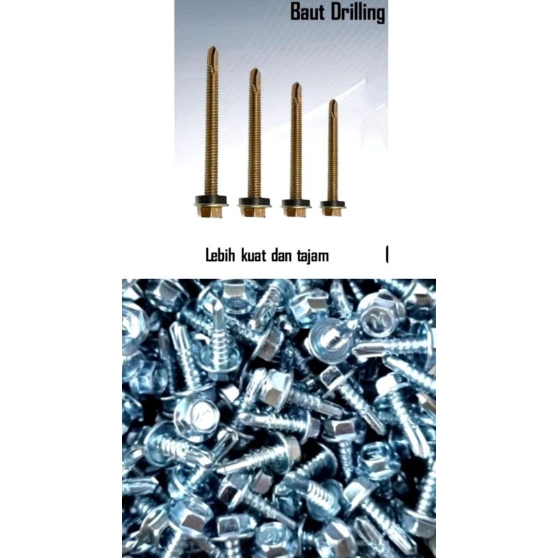 Jual BAUT BAJA RINGAN/Baut Atap/baut roofing HARGA ECER PER 10 BIJI ...
