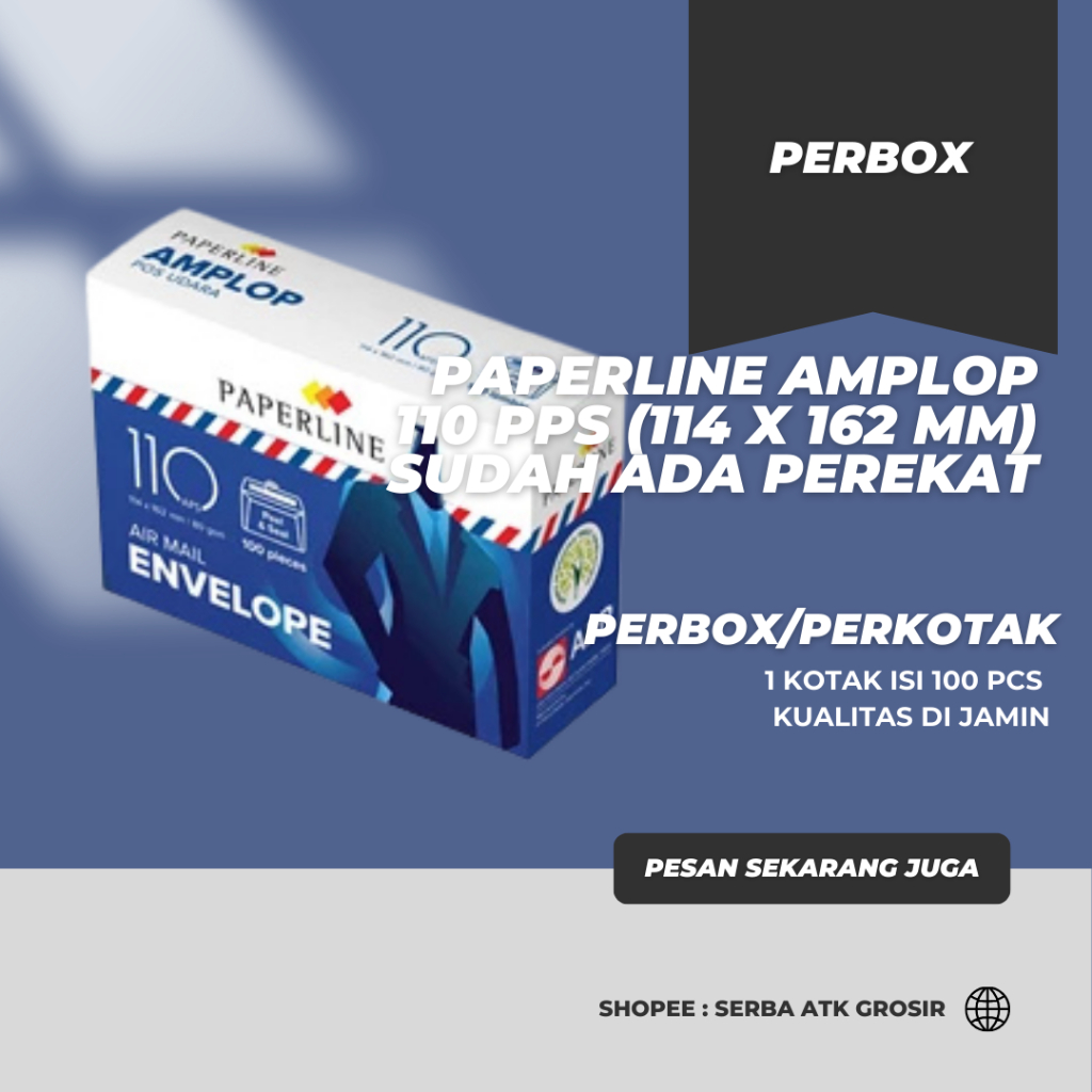 Jual PAPERLINE AMPLOP 110 PPS / AMPLOP PUTIH POLOS ( 1 BOX) | Shopee ...