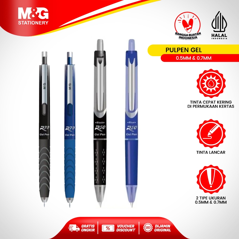 Jual M&G Gel Pen Fast dry ST Pulpen Gel 0.5mm & 0.7mm colorful Pena ...