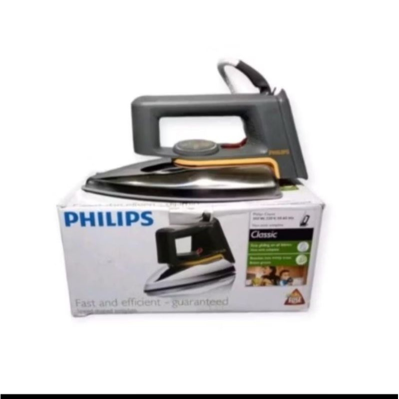 Jual Philips Setrika Kering Classic HD1172/99-Hitam Tapak Anti Lengket ...