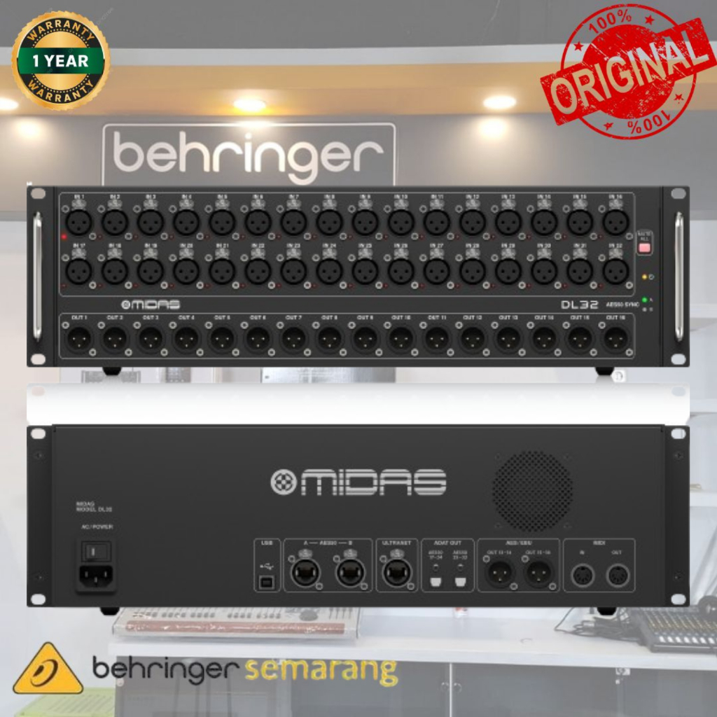 Jual Midas DL32 - DL 32 - DL32 Digital Mixe Stage Box 32 Input 16 ...