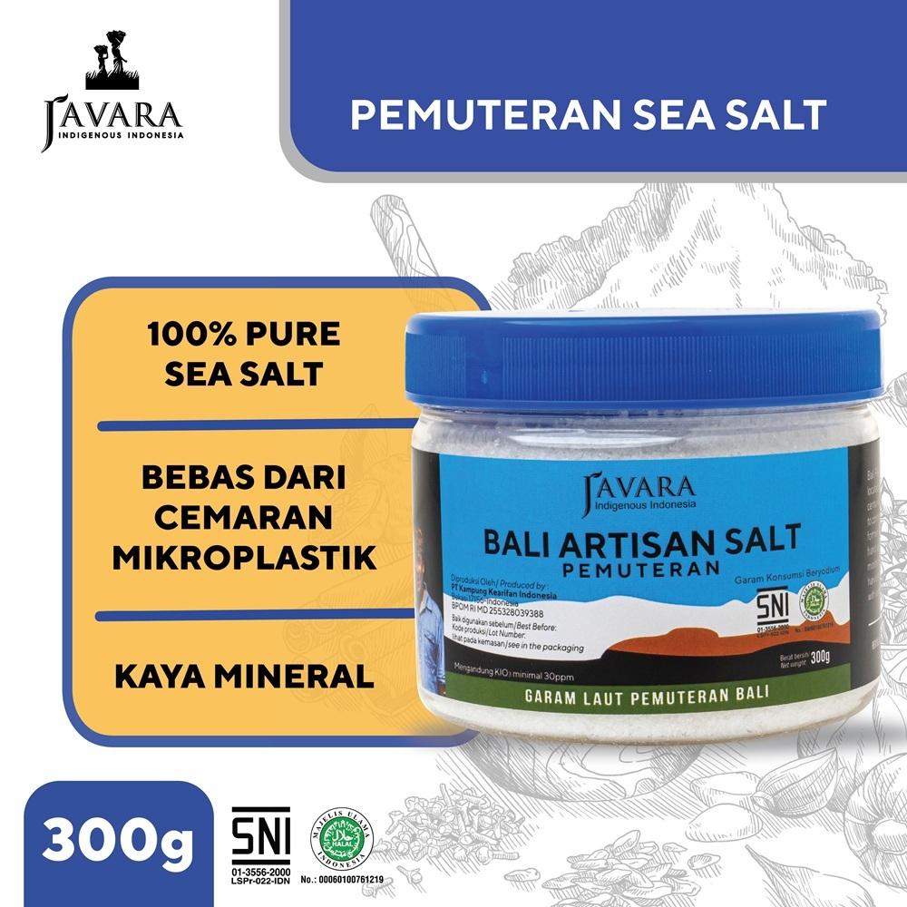 Jual Javara Garam Pemuteran Natural Sea Salt Garam Laut Alami 300 g ...