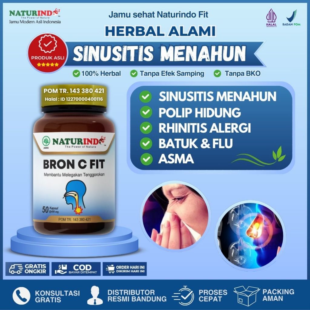 Jual Obat Herbal Sinus Sinusitis Polip Hidung Rhinitis Alergi Flu Pilek ...