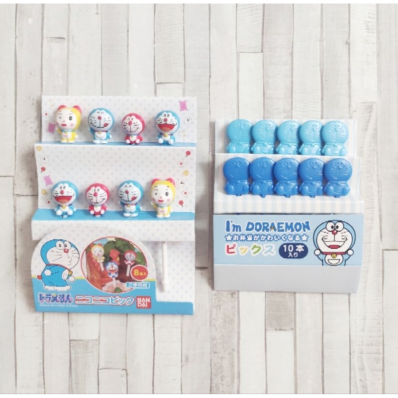 Jual Food Pick Fork Doraemon Doremi Mix Warna Colour Full Tusben Bekal ...
