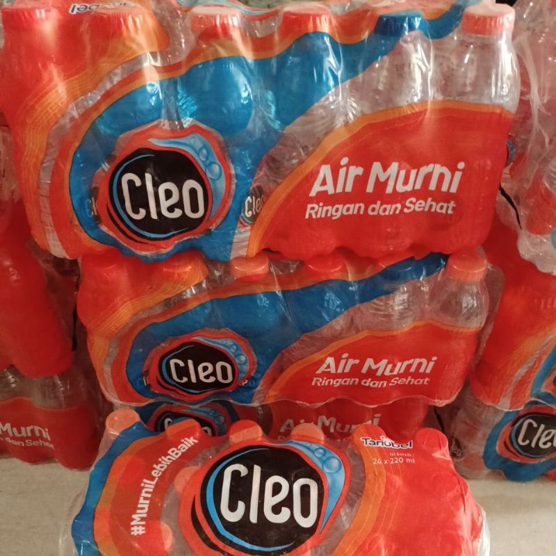 Jual air mineral cleo botol 220ml(24pcs) | Shopee Indonesia