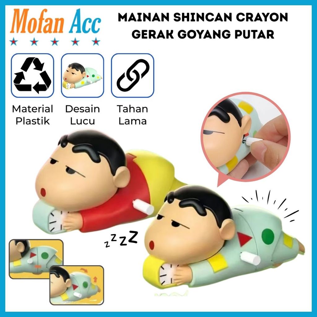 Jual Mainan Shinchan Putar Bisa Gerak/Figure Crayon Shincan Dynamic ...