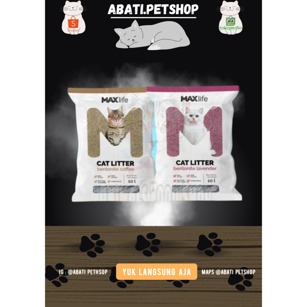 Jual Maxlife Cat Litter Pasir Kucing Gumpal Wangi Max Life 10 Liter ...