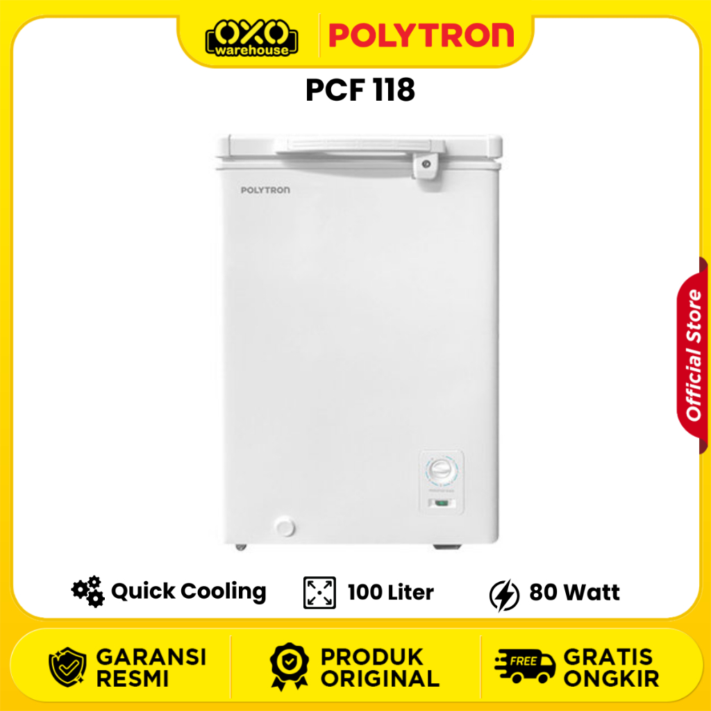 Jual POLYTRON Chest Freezer PCF 118 Lemari Pendingin Kapasitas 100 ...