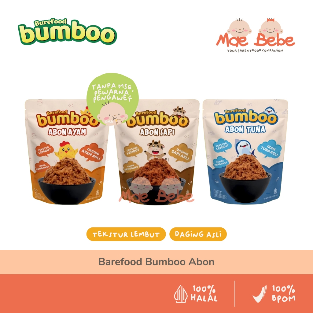 Jual Barefood Bumboo Abon Daging Halus Topping Protein MPASI Anak Tanpa ...