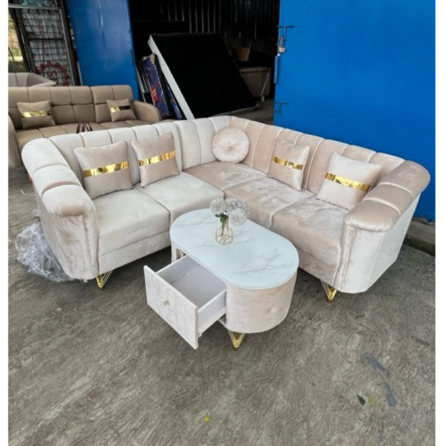 Jual Sofa Ruang Tamu/Sofa Foxy List gold minimalis/Sofa murah Aesthetic ...