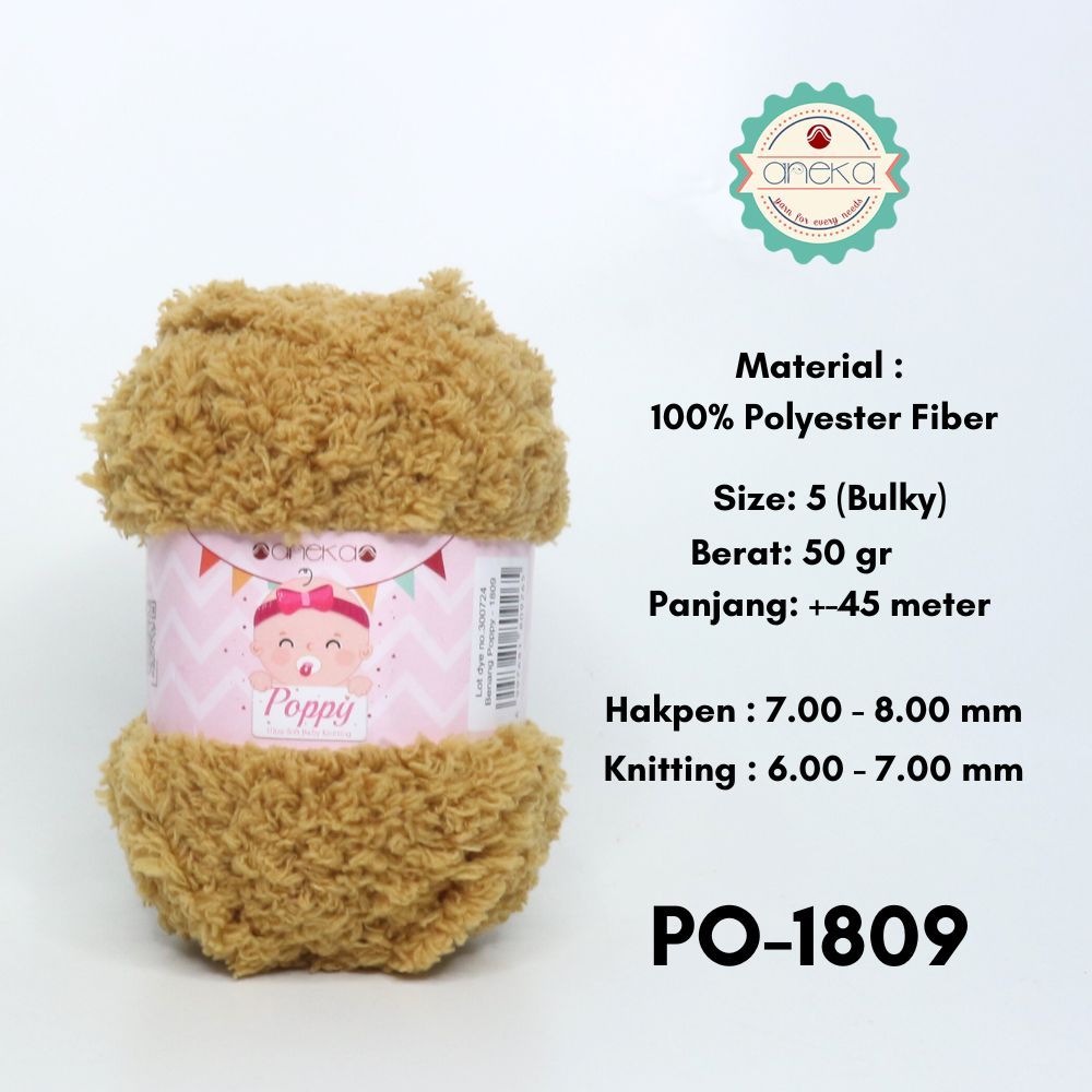 Jual ANEKA - Benang Rajut Handuk Poppy / Towel Yarn - 1809 | Shopee ...
