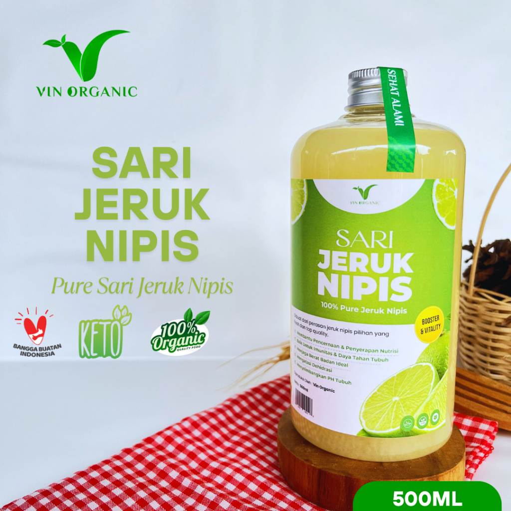 Jual VIN ORGANIC Sari Jeruk Nipis 250ml & 500ml | Shopee Indonesia