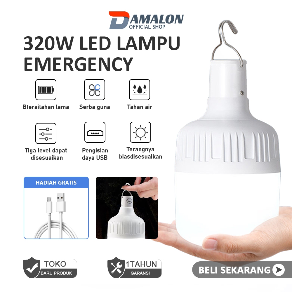 Jual DAMALON Modus Pengisian Bohlam Emergency Lampu cas LED LAMPU LED ...