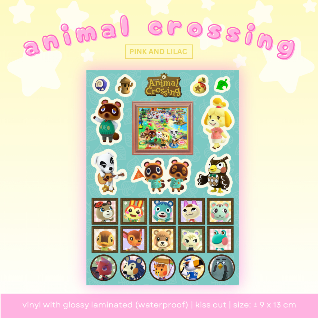 Jual Sticker Sheet Animal Crossing | Deco Sticker Vinyl Waterproof ...