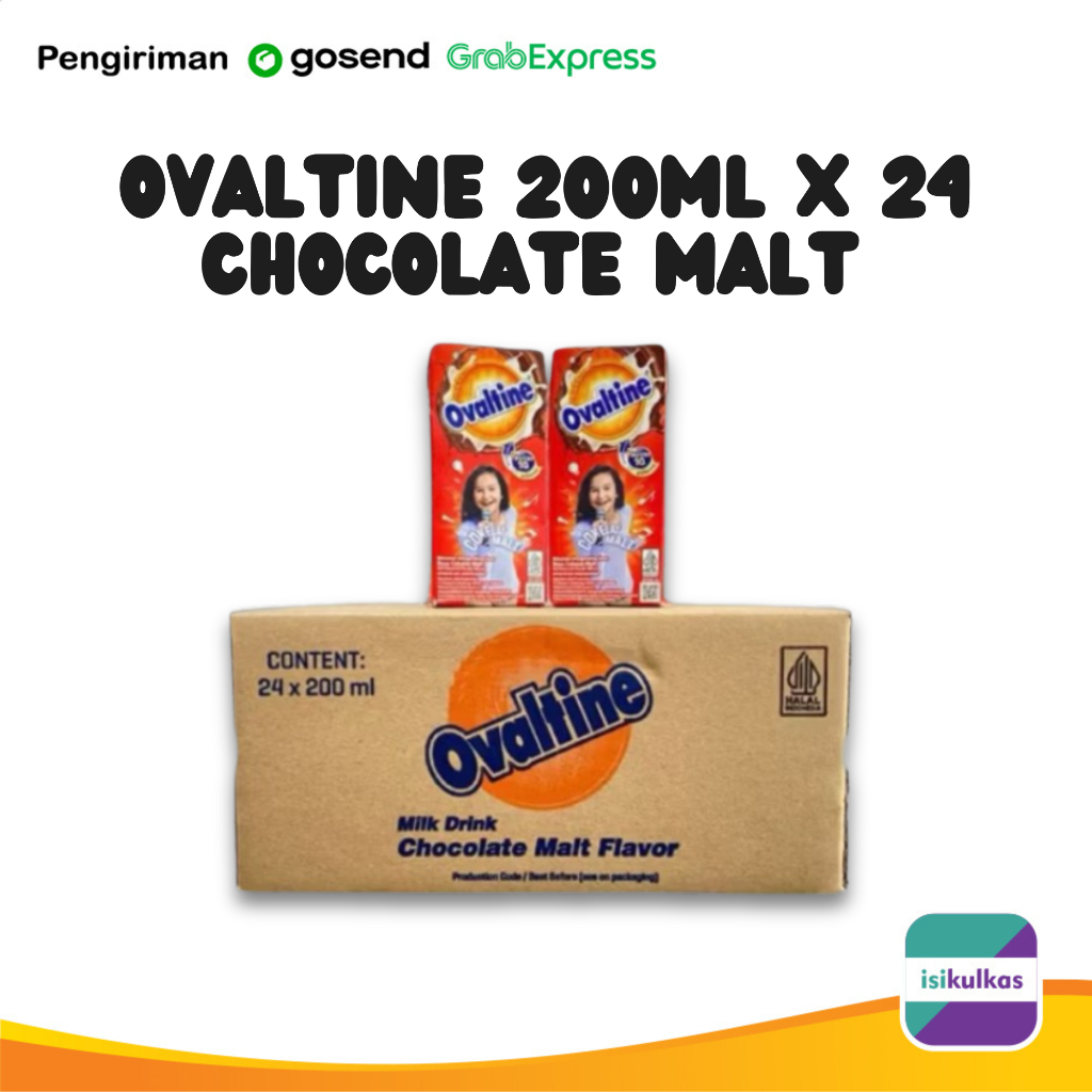 Jual Ovaltine Susu UHT Choco Malt 200ml x 24pcs | Shopee Indonesia