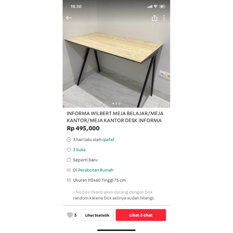 Jual INFORMA WILBERT MEJA BELAJAR/MEJA KANTOR/MEJA KANTOR DESK INFORMA ...