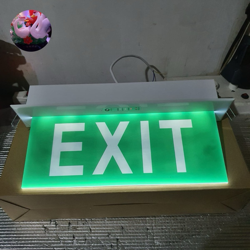 Jual lampu led sign emergency plafon inbow tulisan exit 2 sisi alkiric ...